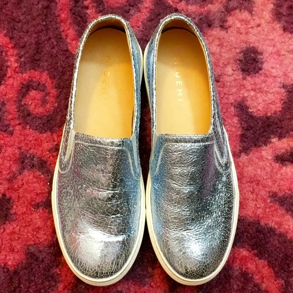 M. Gemi | Shoes | M Gemi Metallic Blue Shoes | Poshmark